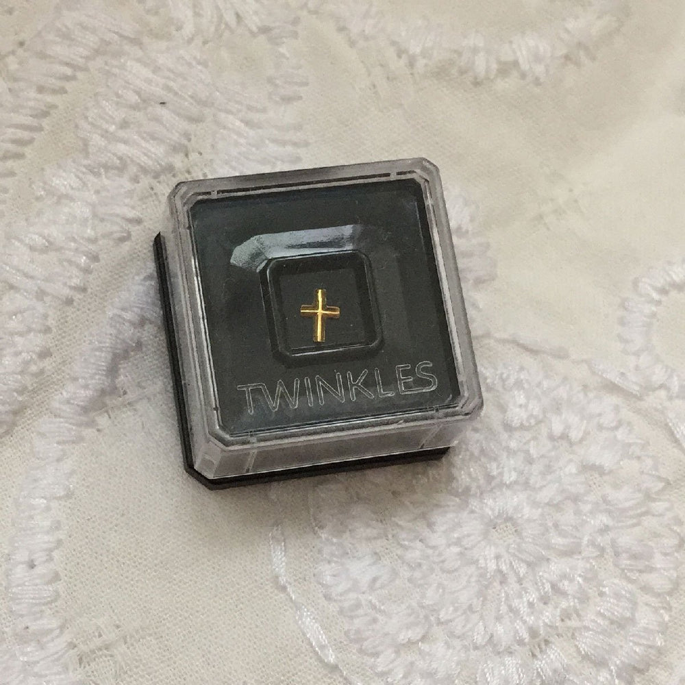 Twinkles 24k Yellow Gold Tooth Gems Cross